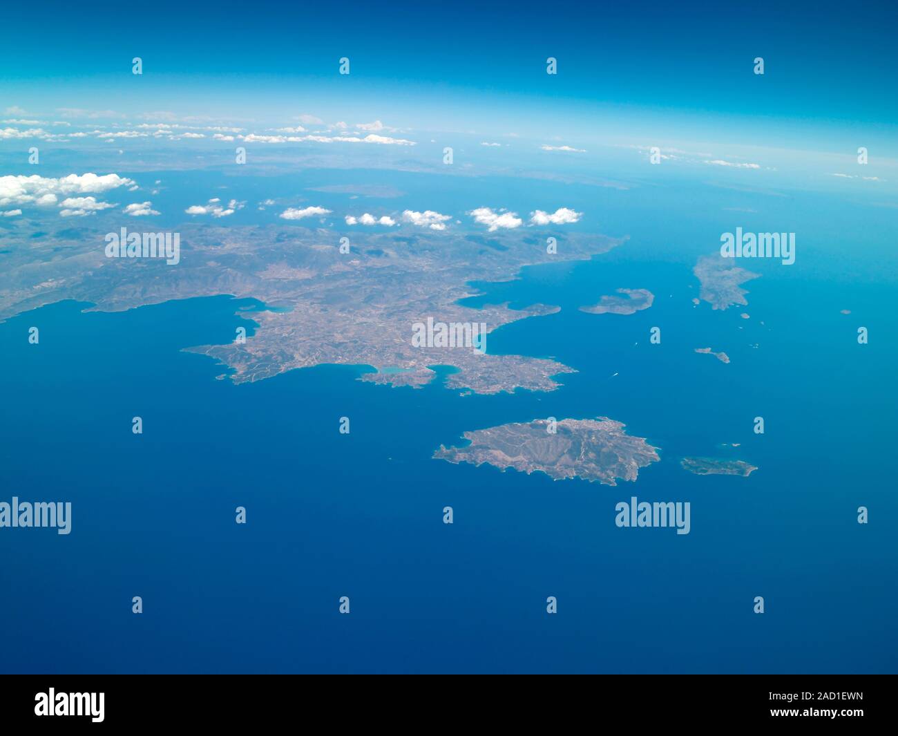 Peloponnese from space. Computer illustration of the Peloponnese ...