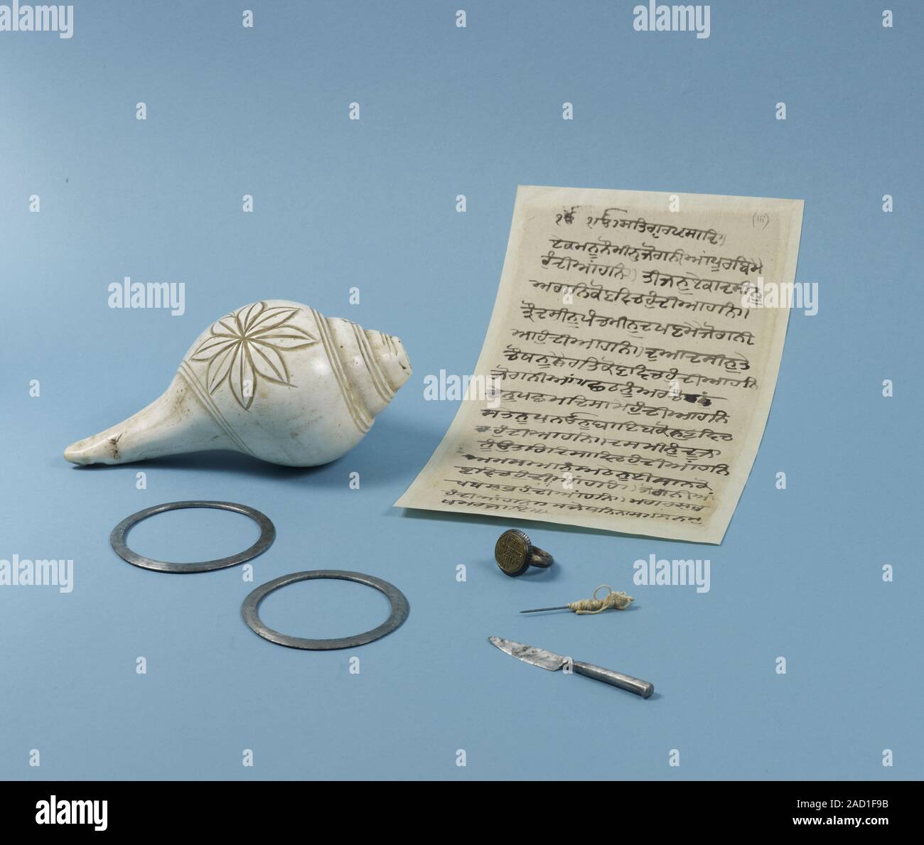 19th Century Sikh ascetic objects. Collection of objects that belonged ...