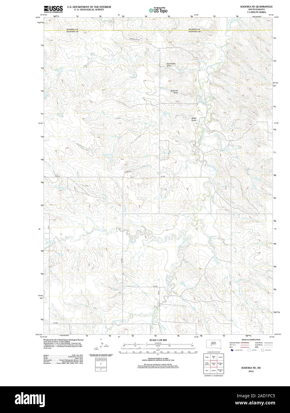 Kadoka map hi-res stock photography and images - Alamy