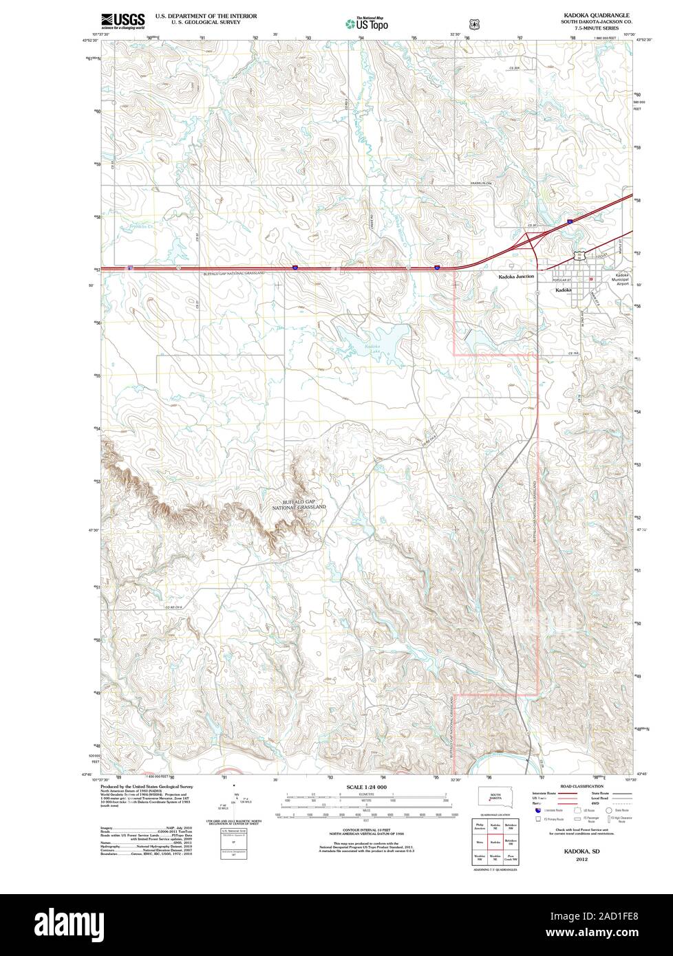 Kadoka map hi-res stock photography and images - Alamy