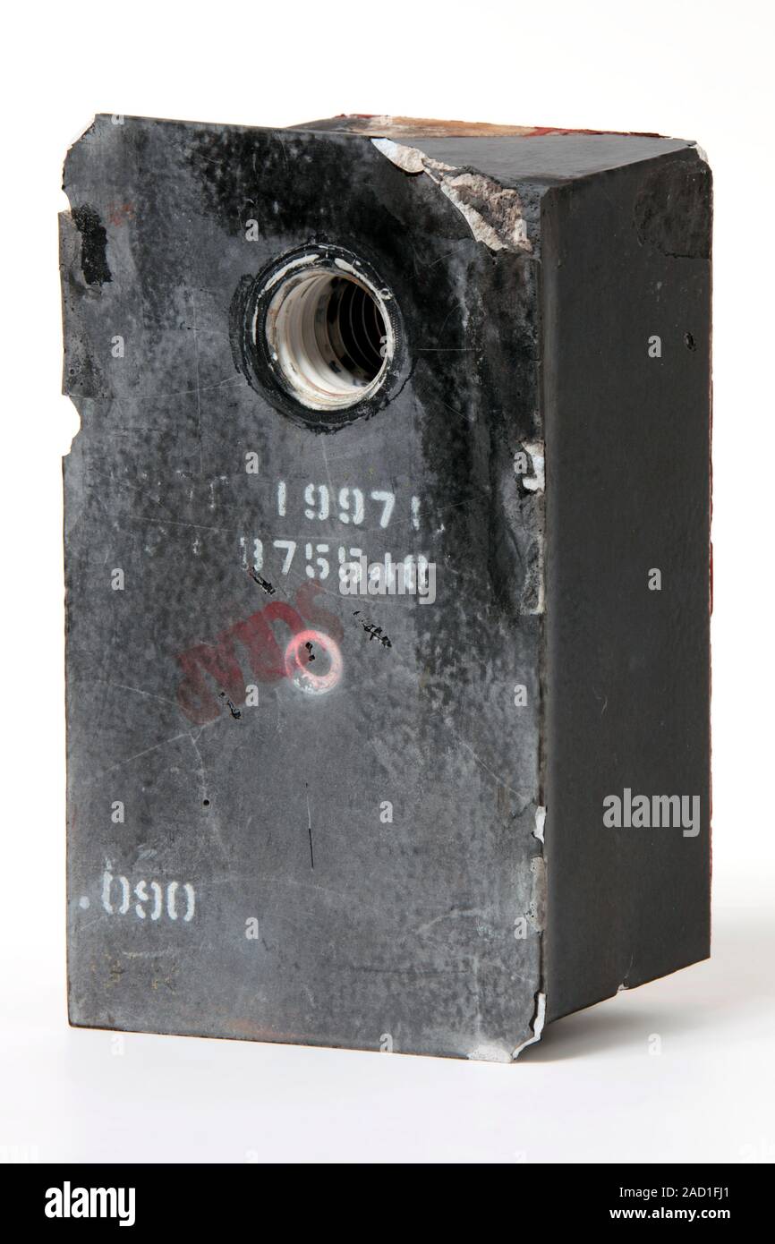 Damaged Space Shuttle tile. Protective tile from NASA's Space Shuttle ...