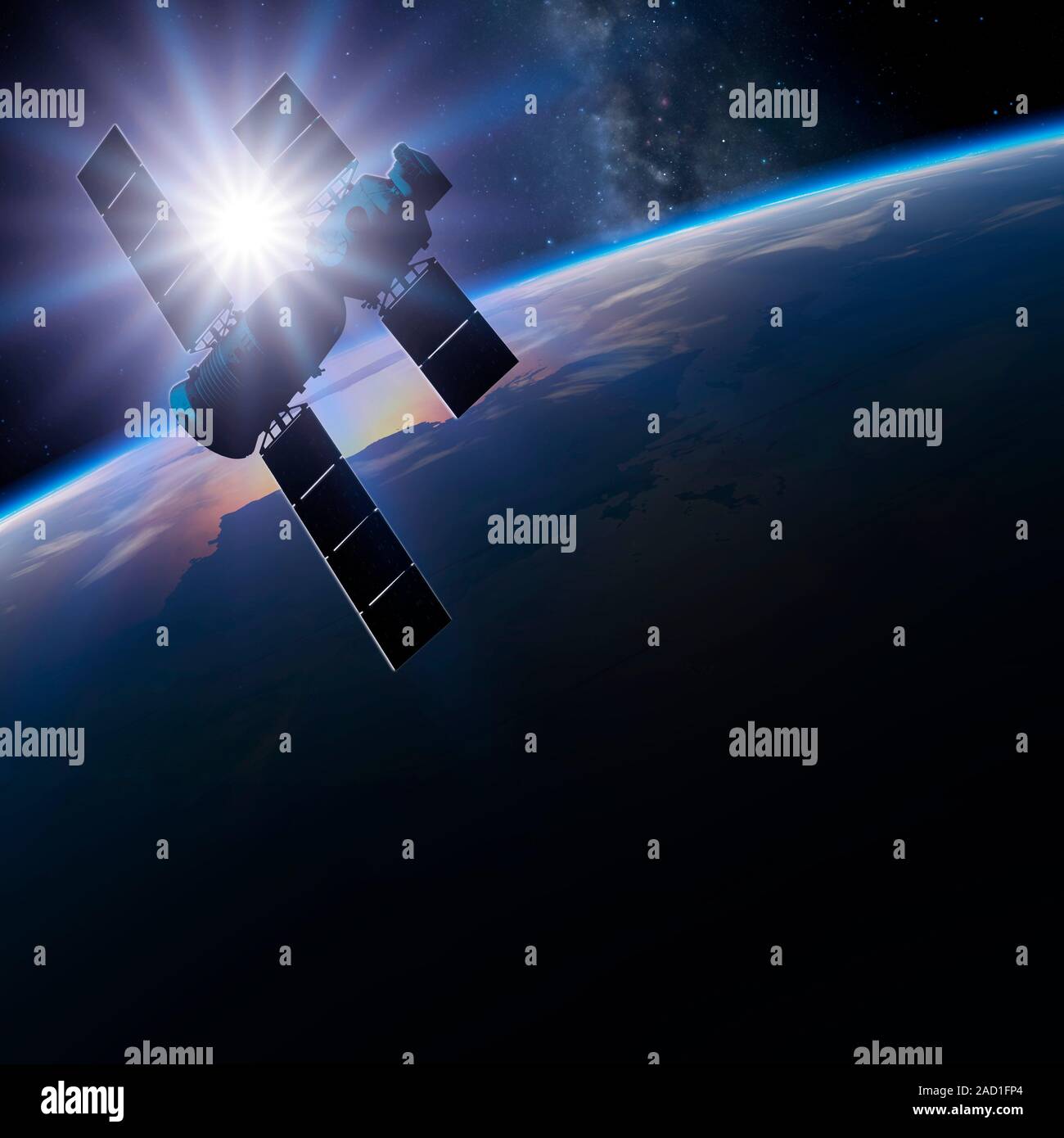Shenzhou 5 in orbit. Computer illustration of the Shenzhou 5 spacecraft ...