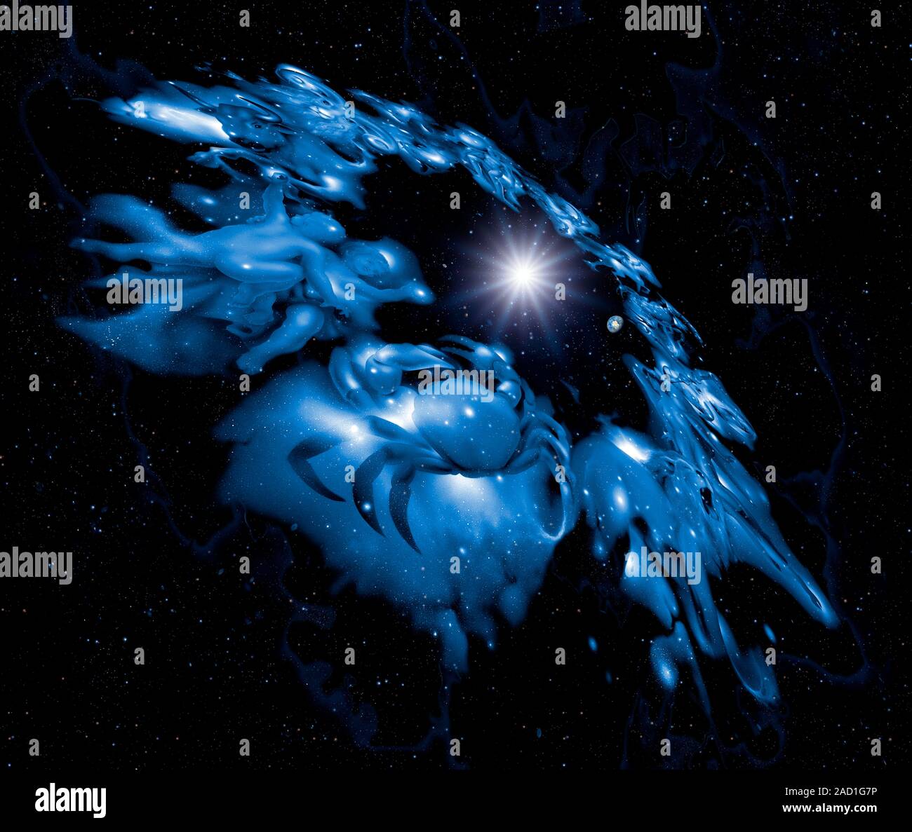 Signs of the Zodiac, computer illustration of the twelve signs of the ...