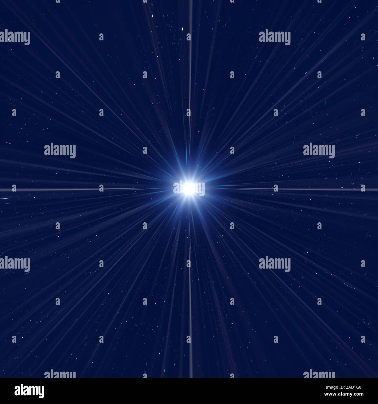 Bright star in space, computer illustration Stock Photo - Alamy