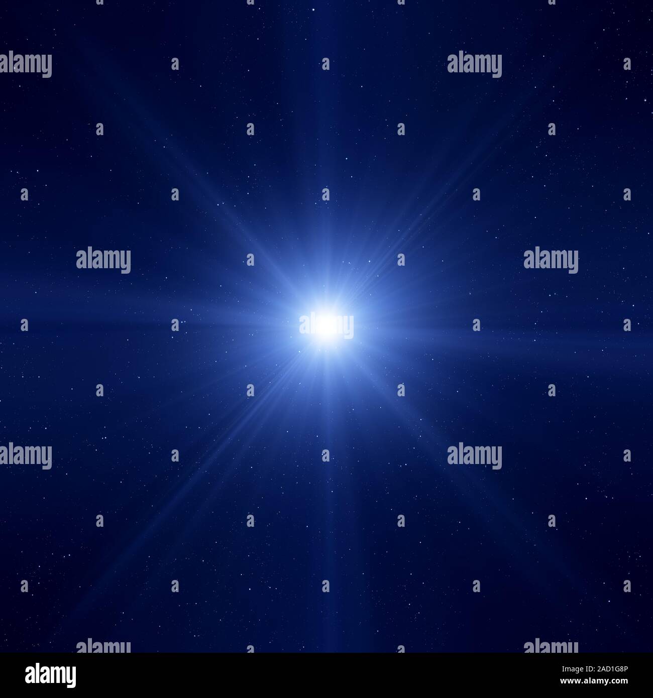Bright star in space, computer illustration Stock Photo - Alamy