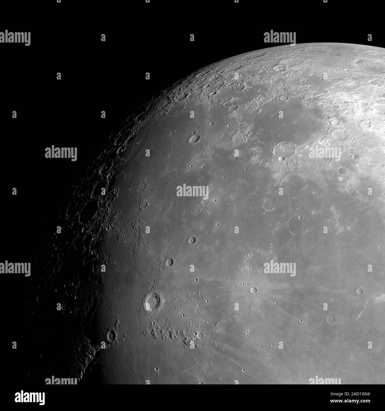 Surface of the Moon. Optical image of the moon, showing the Copernicus ...