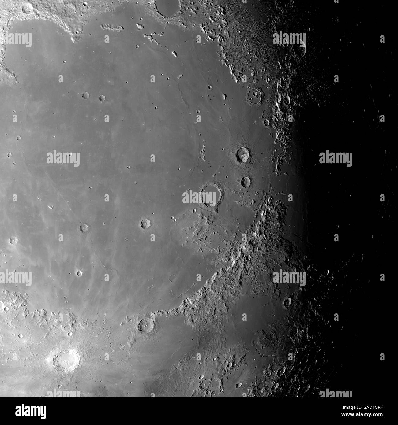 Surface of the Moon. Optical image of the moon, showing the Copernicus ...