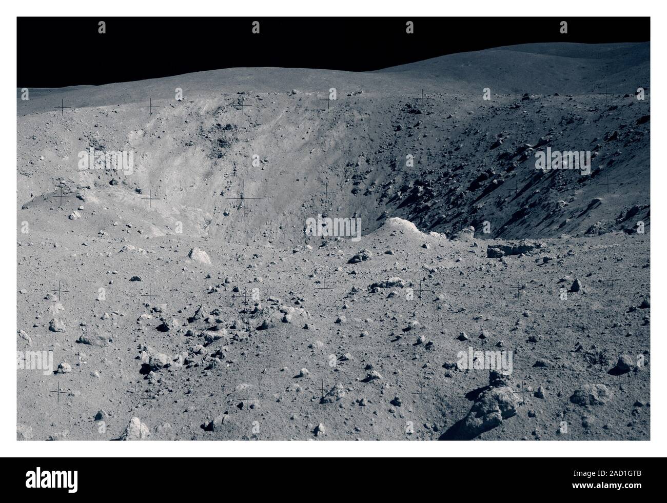 Apollo 16 landing site. This is the site in the Descartes Highlands on ...