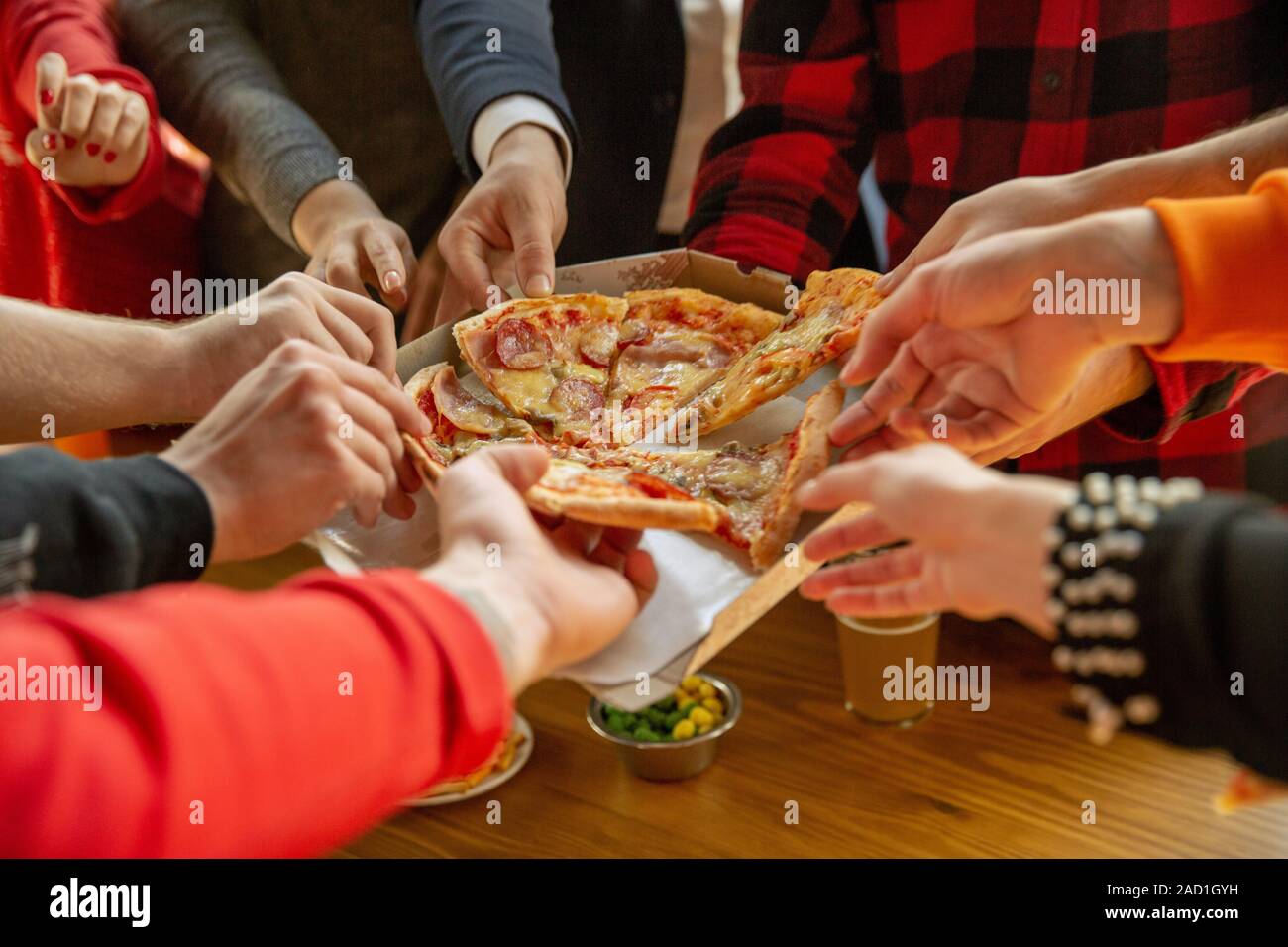 Concept teamwork close up happy hi-res stock photography and images - Alamy