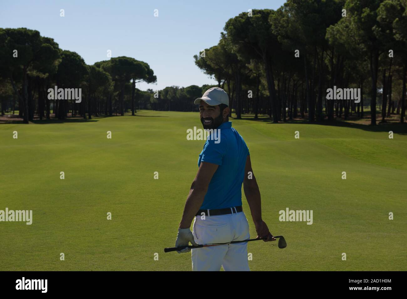 golf player portrait from back Stock Photo - Alamy