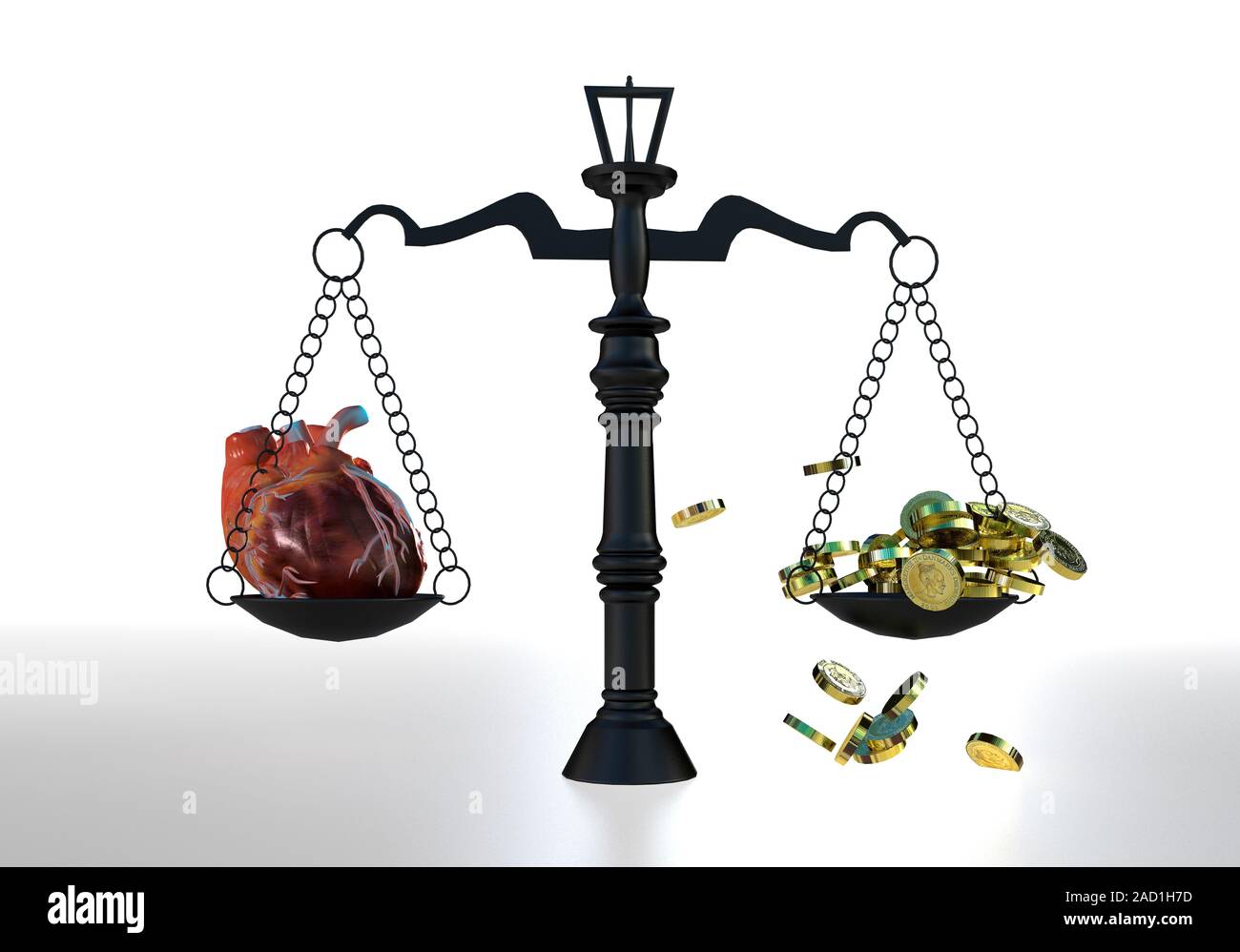 Cost of organ donation, conceptual computer illustration Stock Photo ...