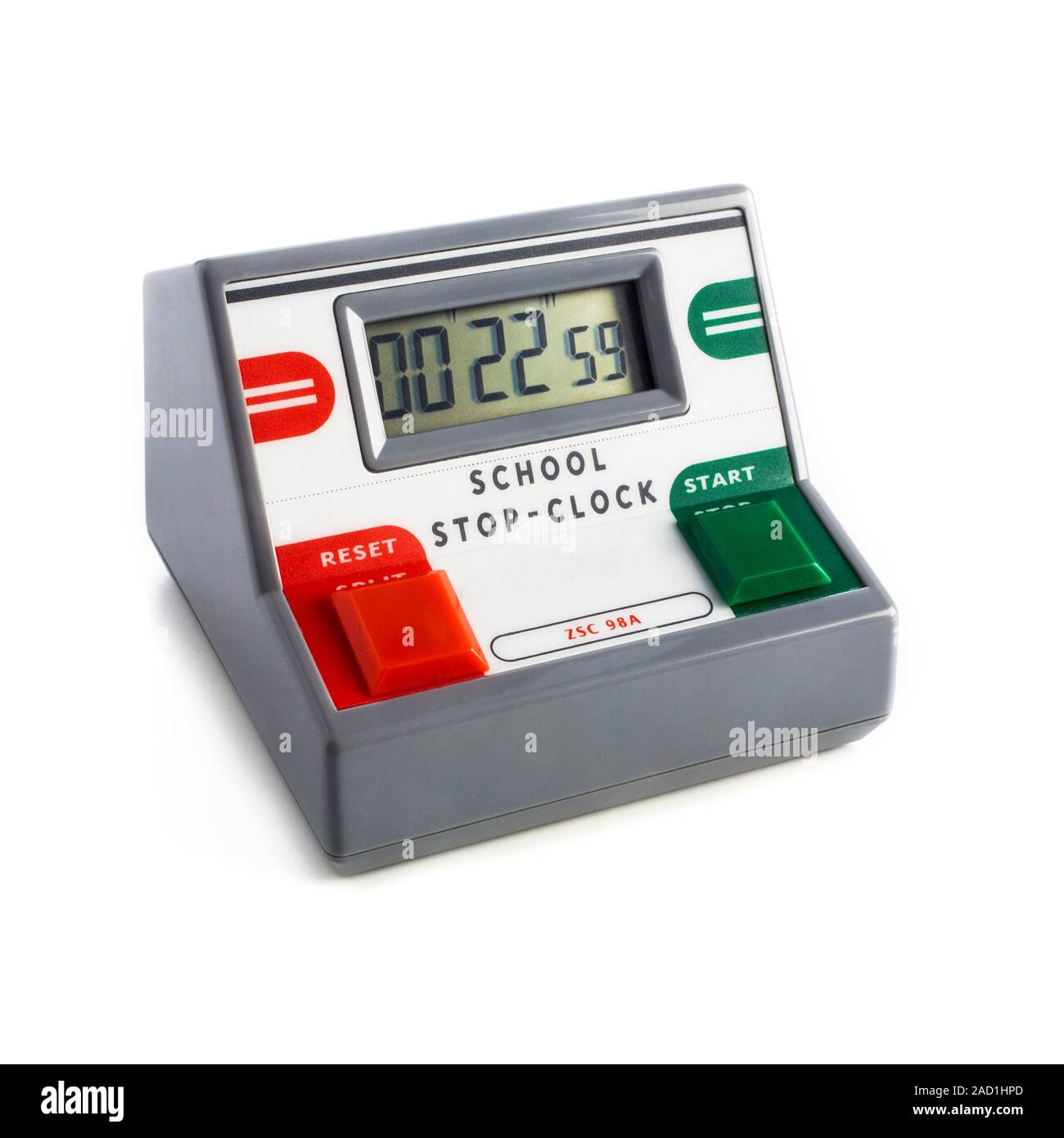 A digital stopclock, a desk-top device used to record time periods to a ...