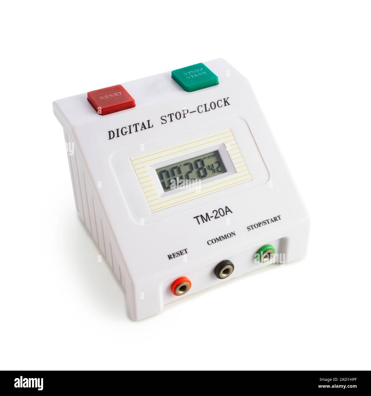 Stopclock. A digital stopclock, of a kind used in school experiments. This clock can be started ...