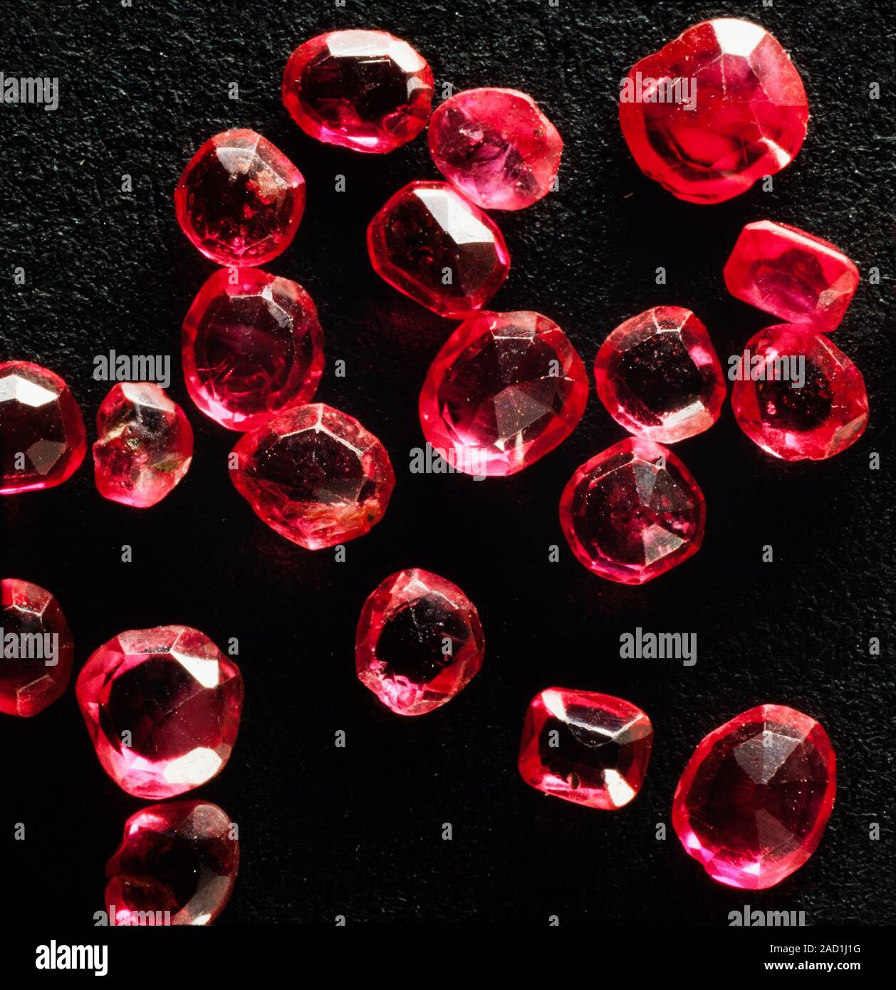 Corundum, Ruby, crystals, roughly polished gemstones Stock Photo - Alamy