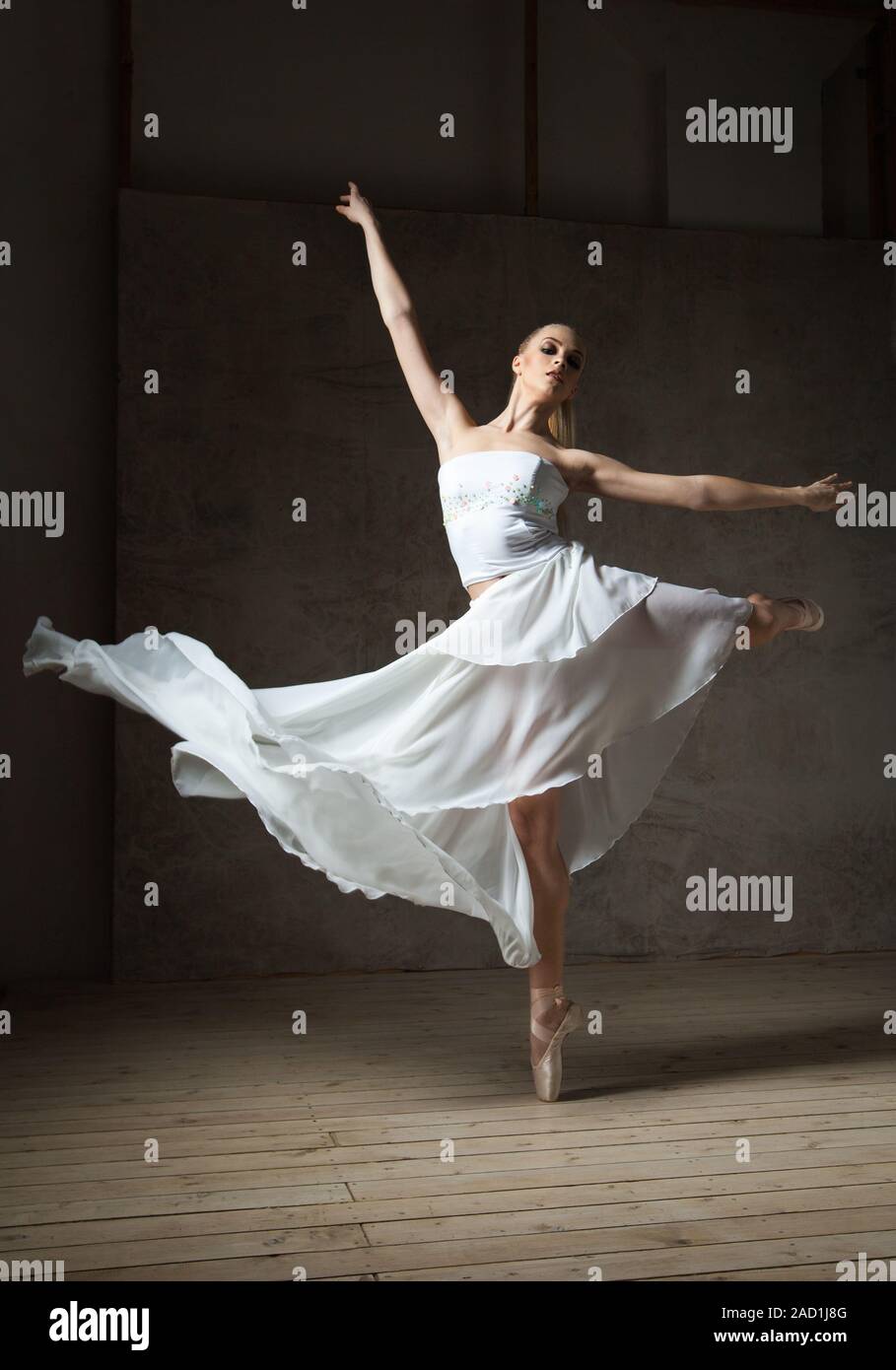 Beautiful woman waving arms pose hi-res stock photography and images ...