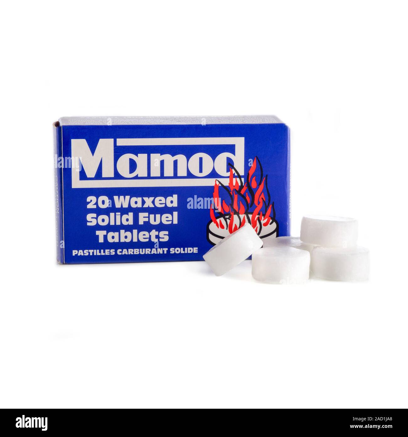 Solid fuel. Tablets of waxed hexamine, or hexamethylenetetramine, a ...