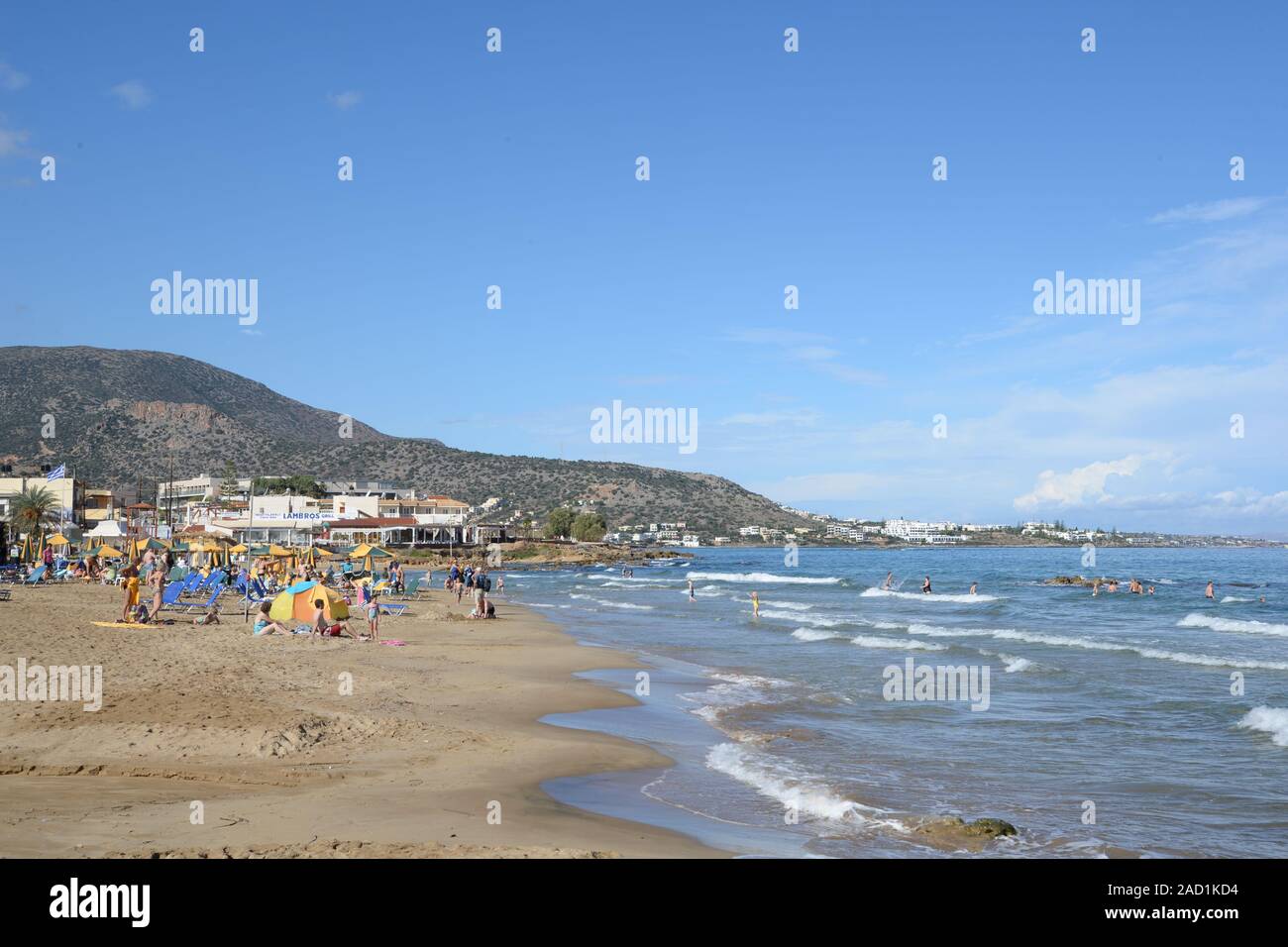 Beach near Stalida, Crete Stock Photo - Alamy
