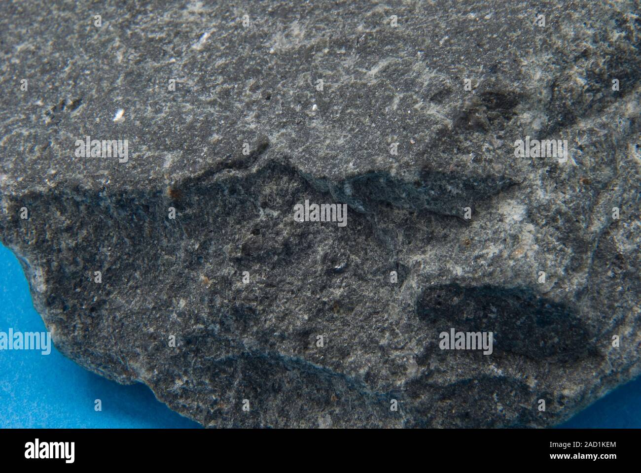 Sample of basalt. Basalt is a common fine-grained (aphanitic) extrusive igneous (volcanic) rock ...