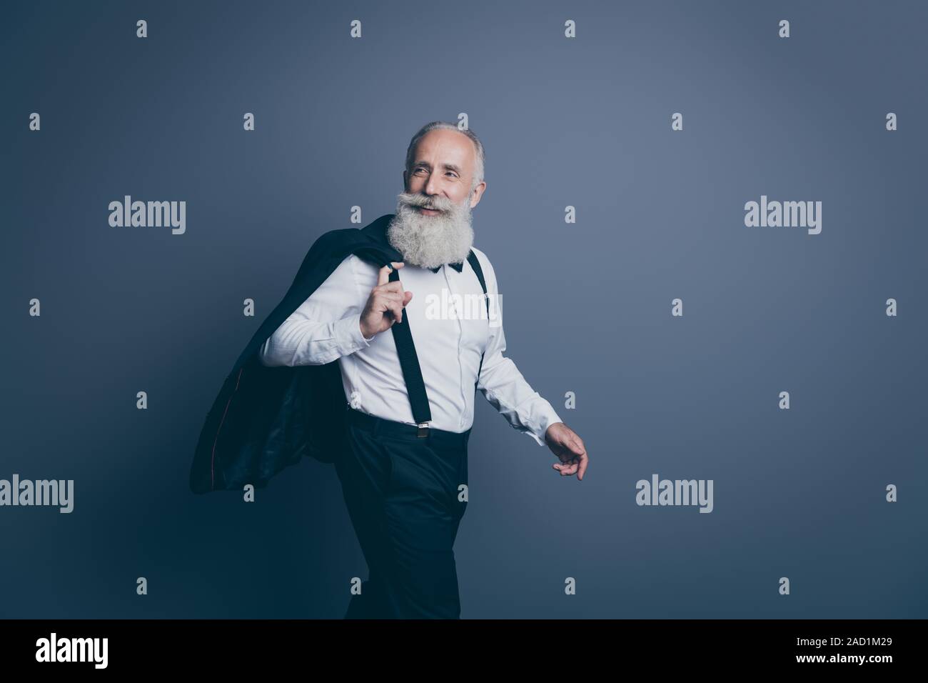 Portrait of his he nice, attractive cool rich wealthy cheerful cheery ...