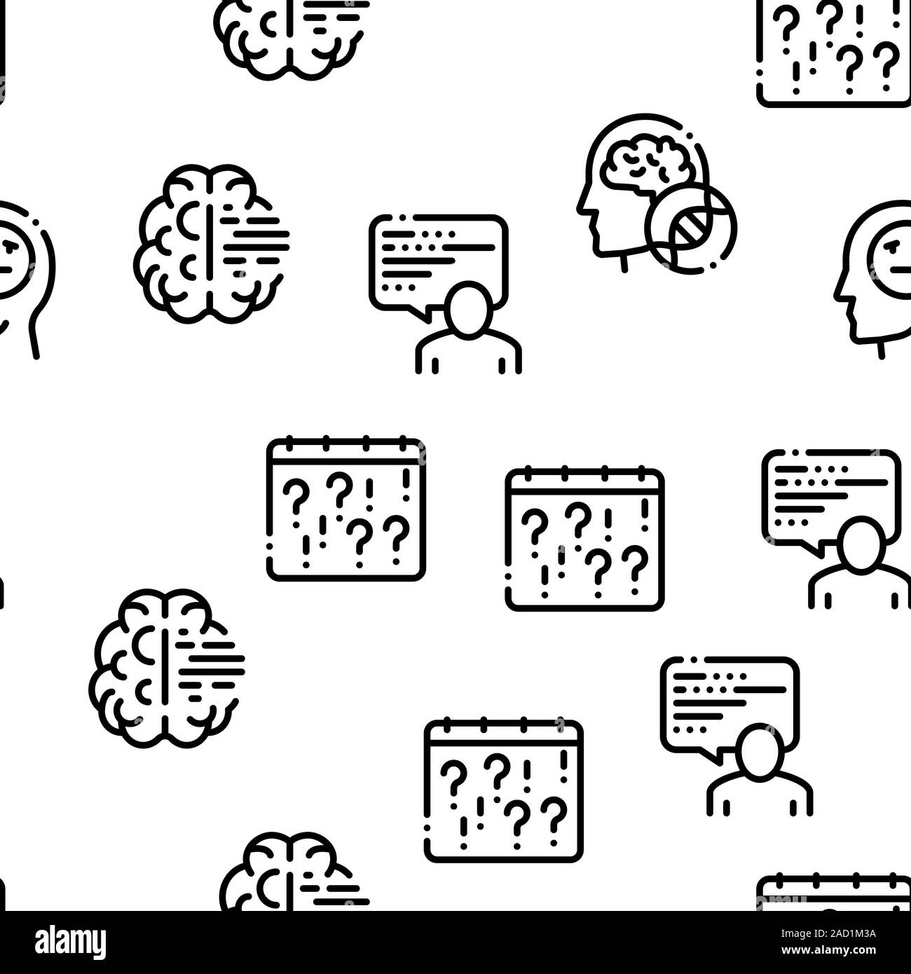 Alzheimers Disease Seamless Pattern Vector Stock Vector Image & Art - Alamy