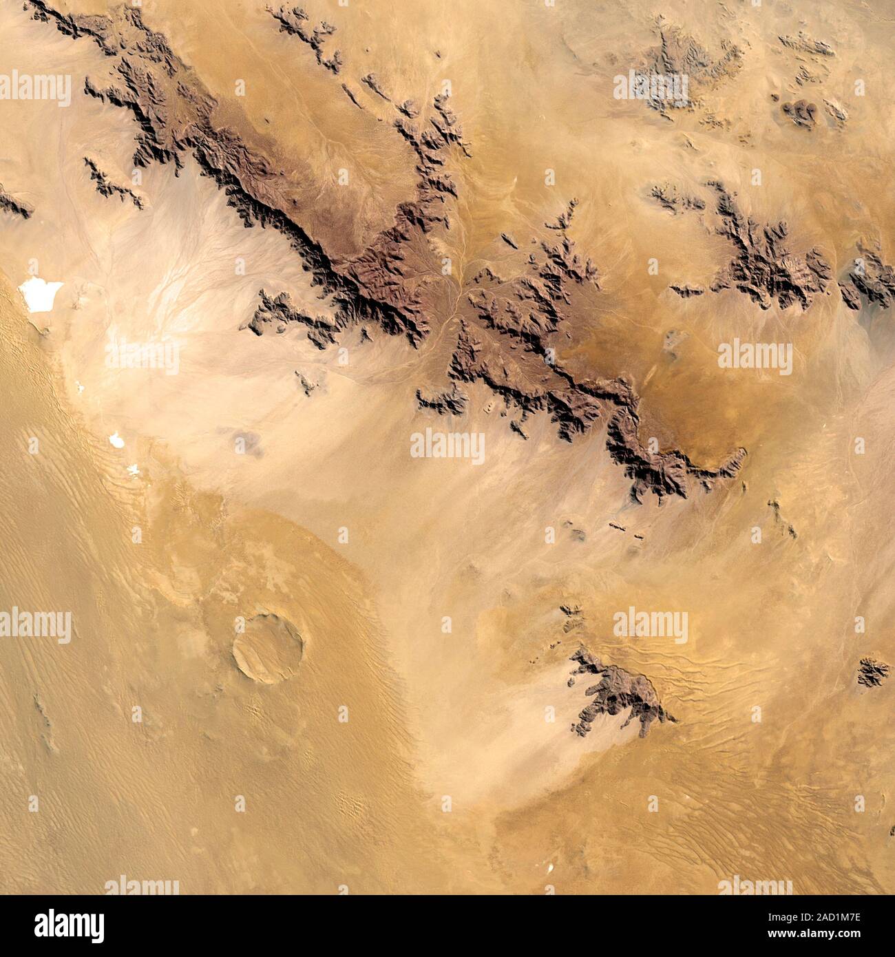 Roter Kamm crater, Namib desert, Namibia, satellite image. This crater ...