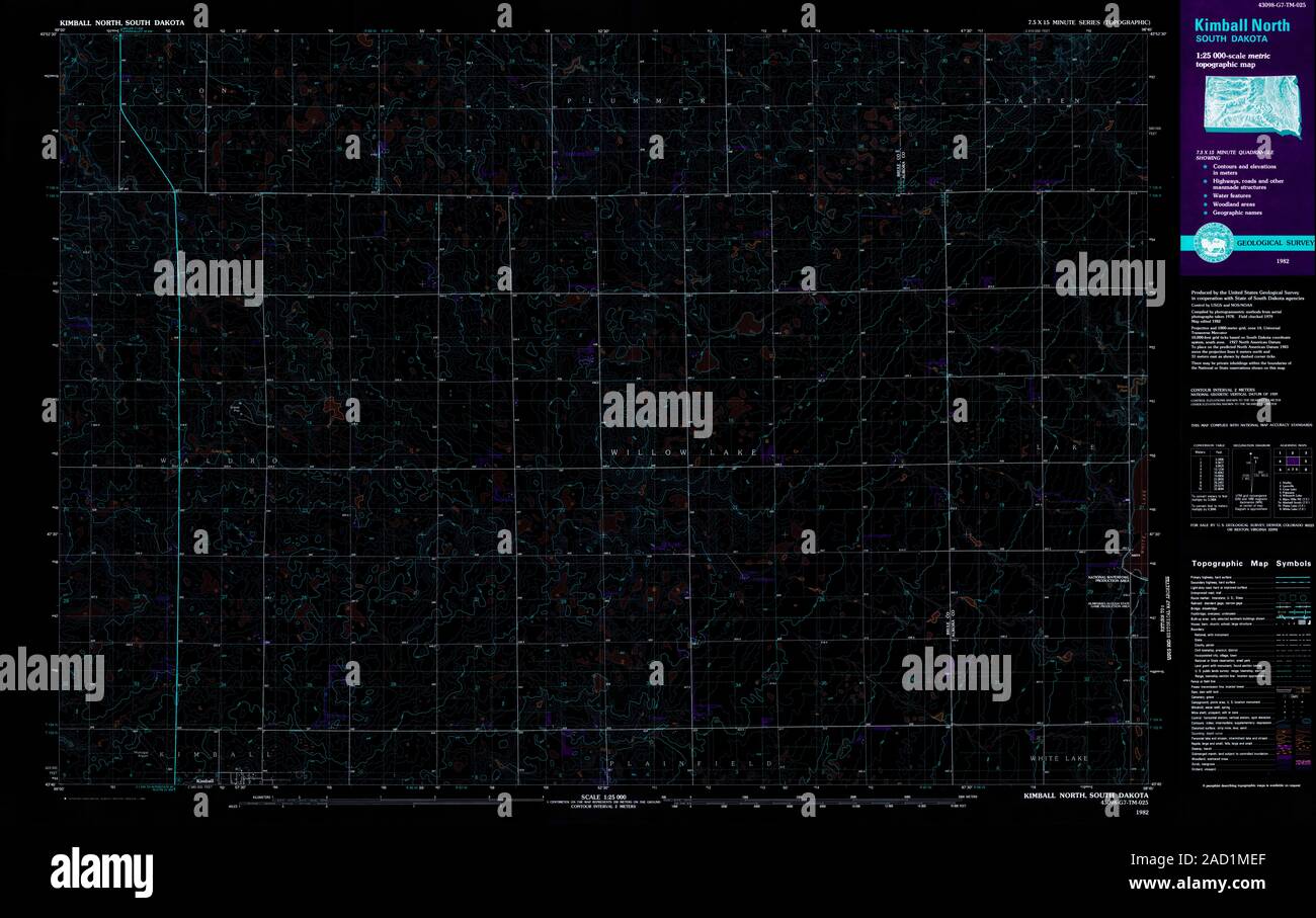 Map of kimball south dakota hi-res stock photography and images - Alamy