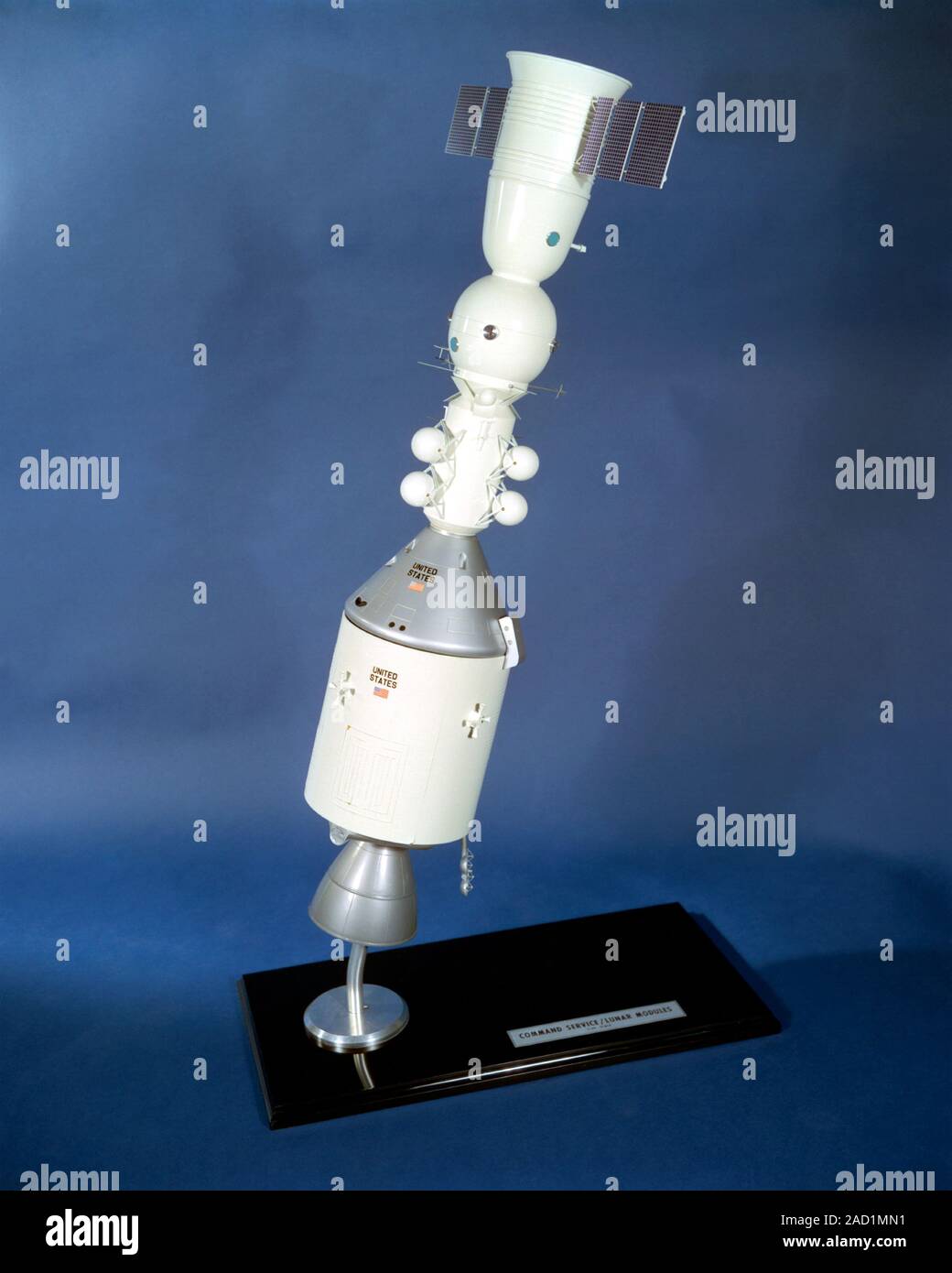 Apollo Soyuz Test Project model. Model of the Apollo CSM-111 and Soyuz ...