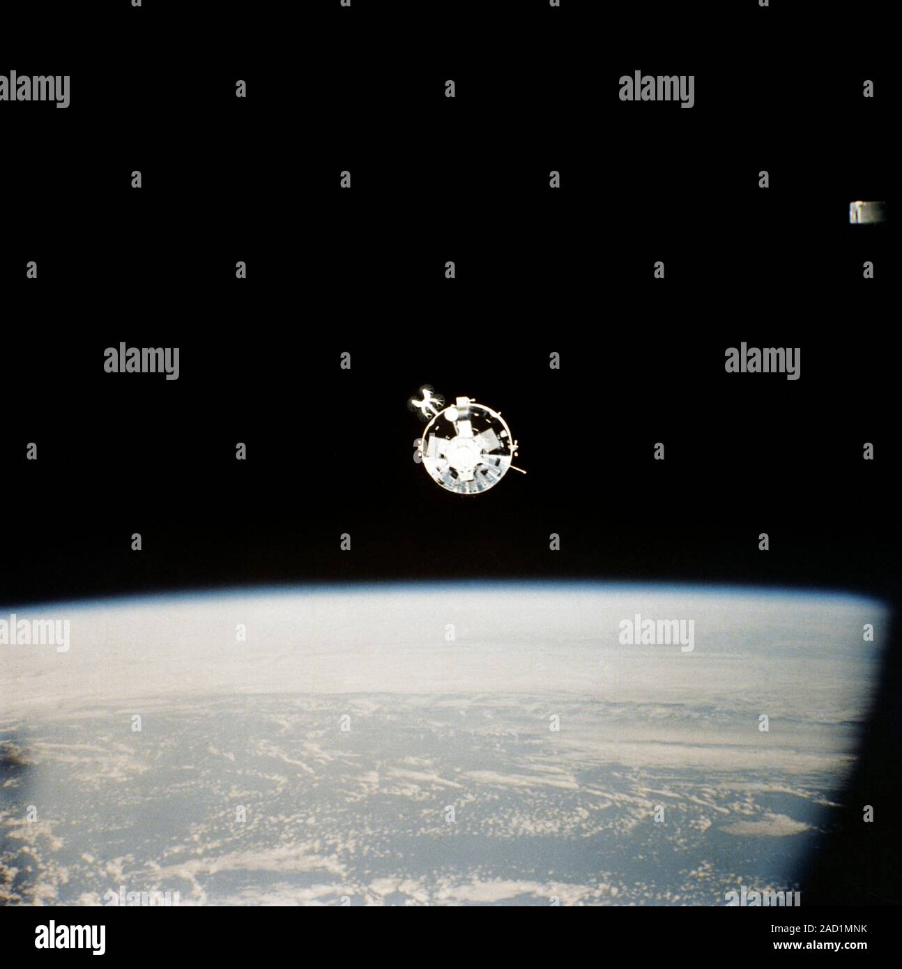 Apollo CSM-111 in orbit, astronaut photograph. View of the US Apollo ...