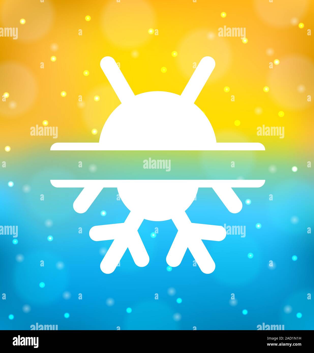 Abstract background with logo of symbol climate balance - sun an Stock ...