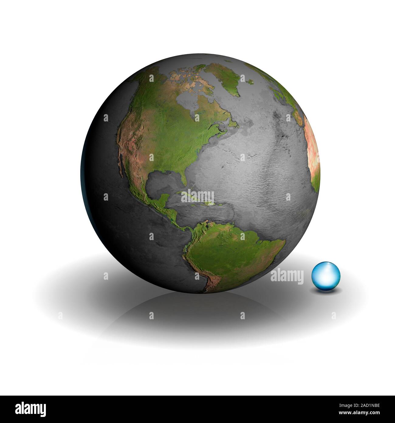 Conceptual computer artwork of the total volume of the Earth's water ...