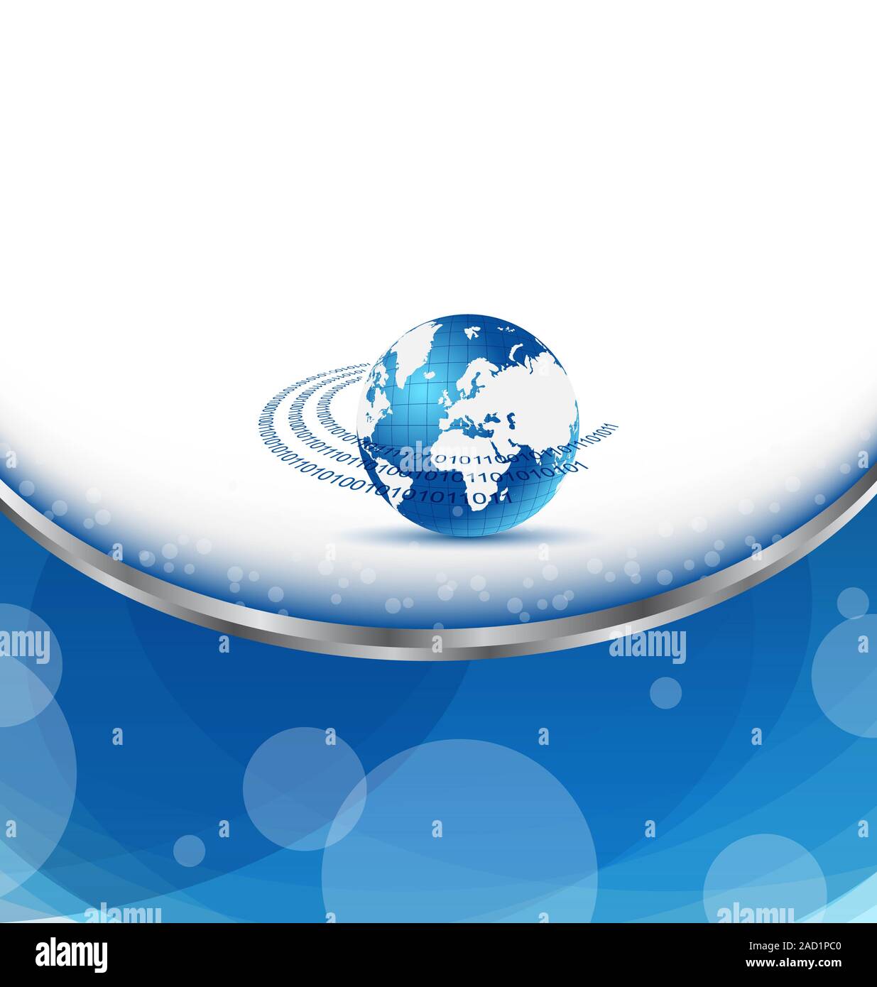 Business card with Earth planet Stock Photo - Alamy