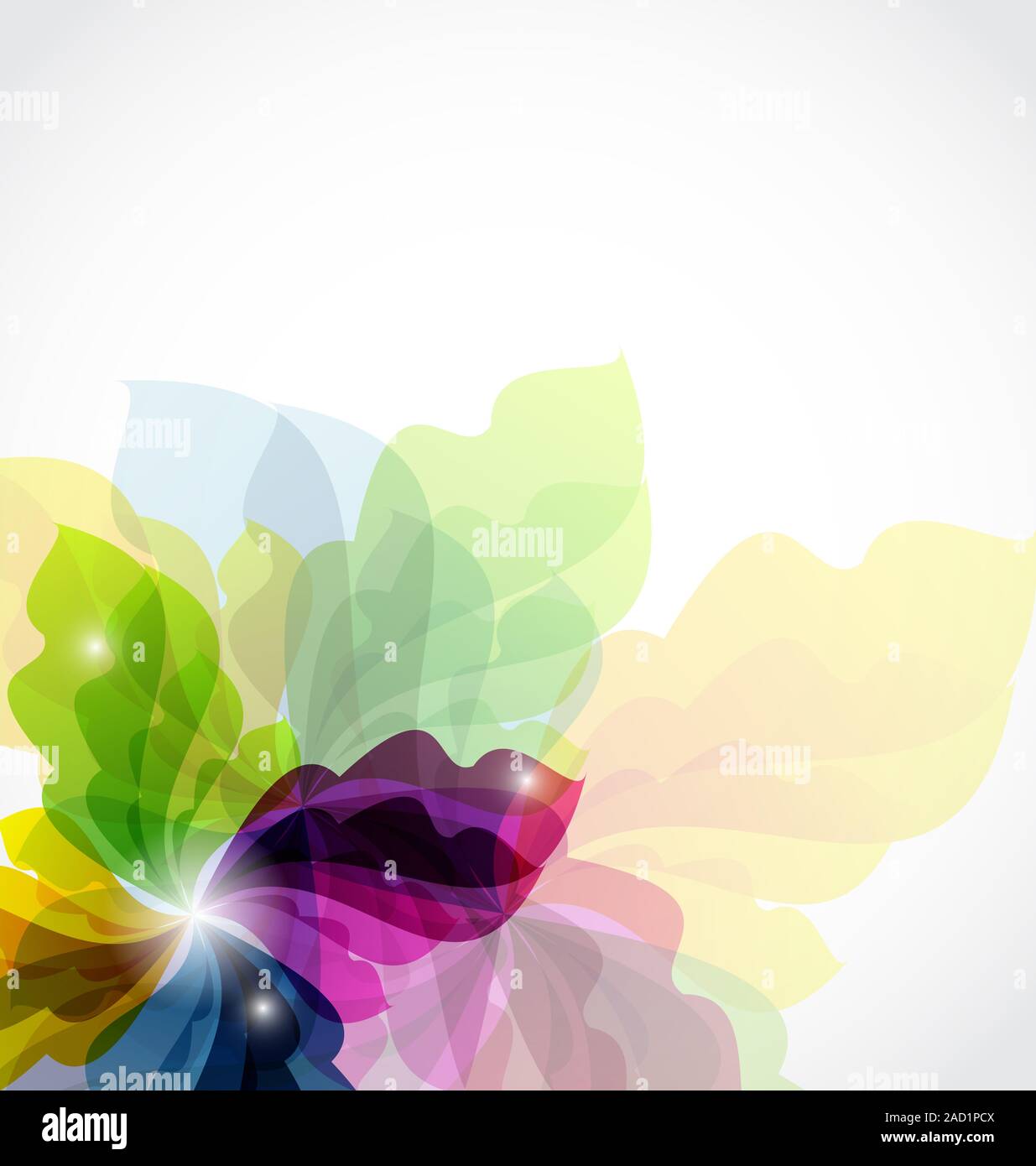 Modern transparent floral background Stock Photo - Alamy