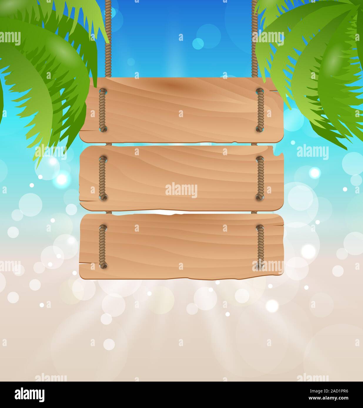 Wooden signboard on tropical beach Stock Photo - Alamy