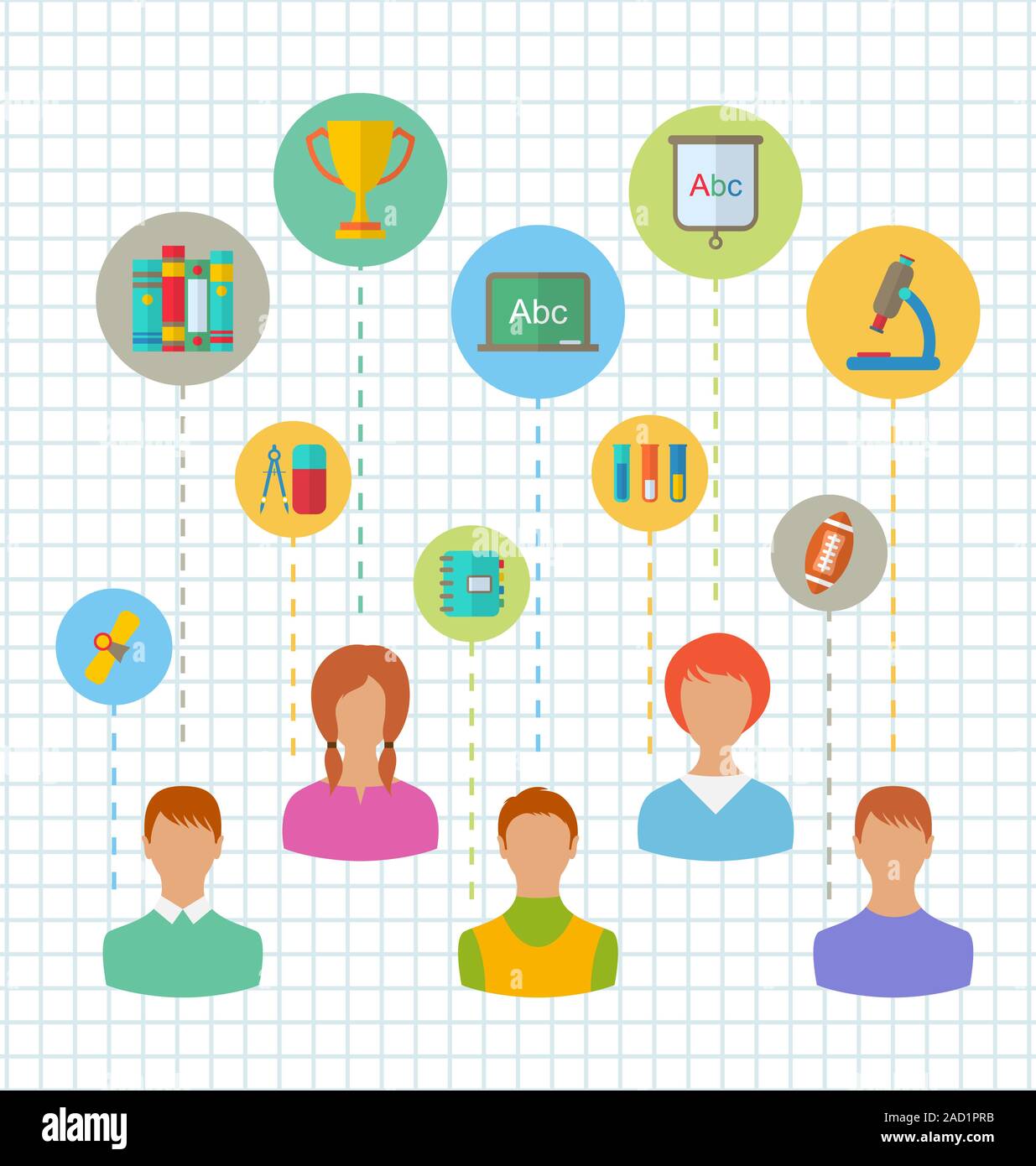 Schoolchildren and Education Element Stock Photo - Alamy