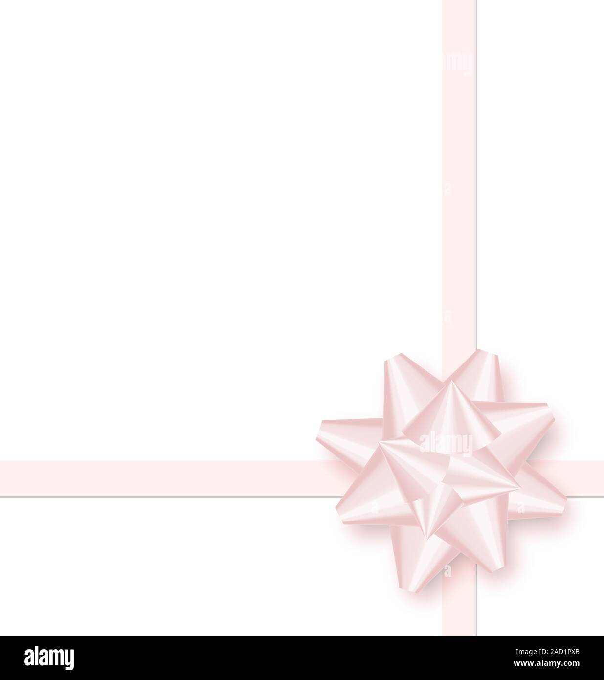 Pink bow cross ribbon isolated on white Stock Photo - Alamy
