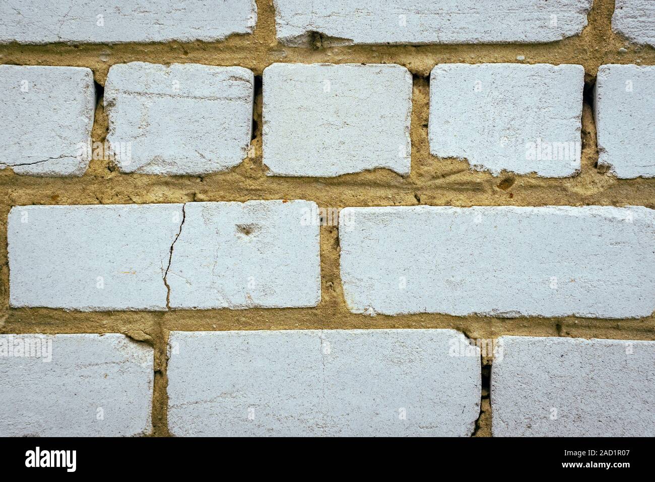 texture background of old white brick wall close-up retro vintage Stock ...