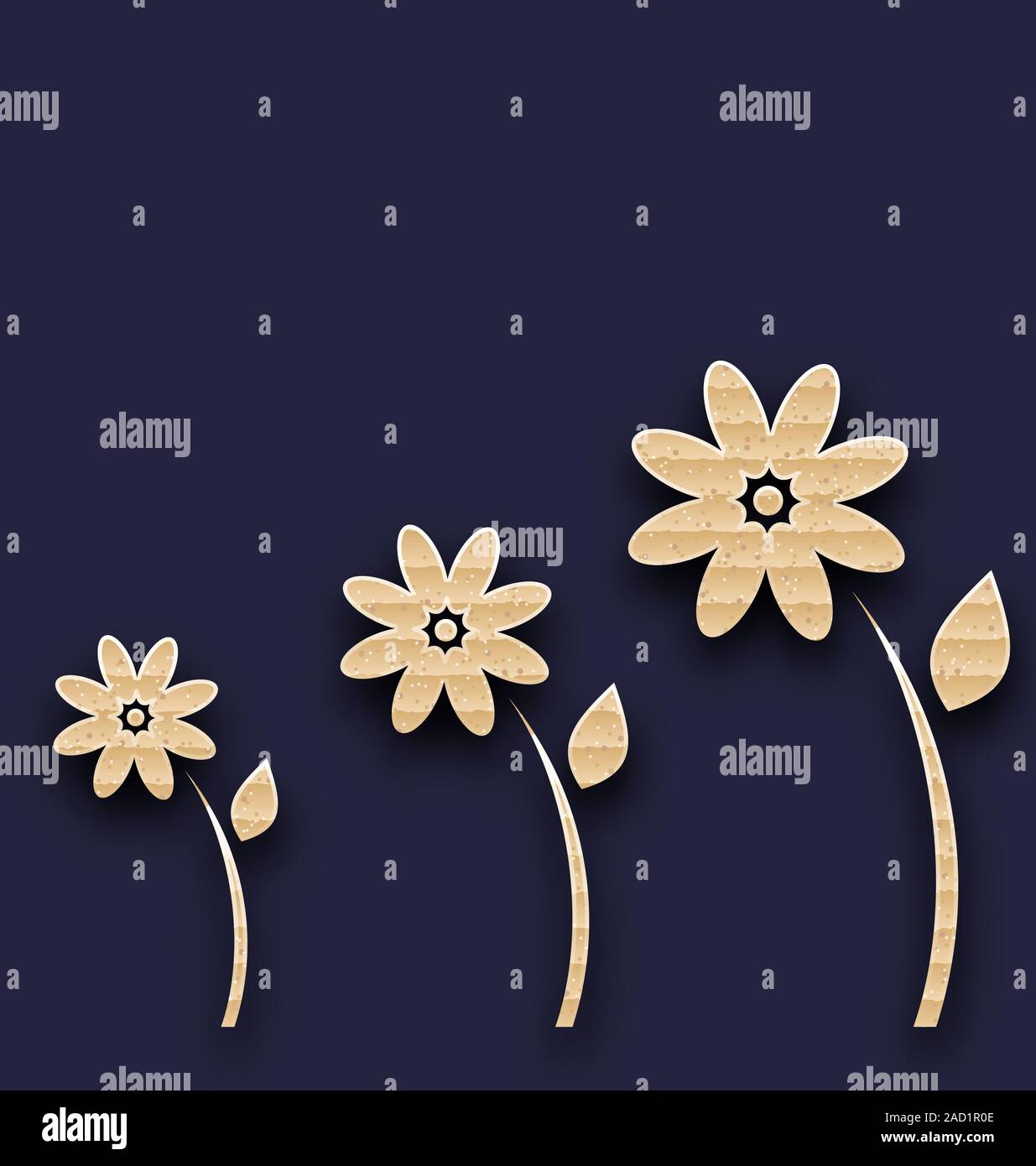 Abstract glade with paper flowers, carton texture Stock Photo - Alamy