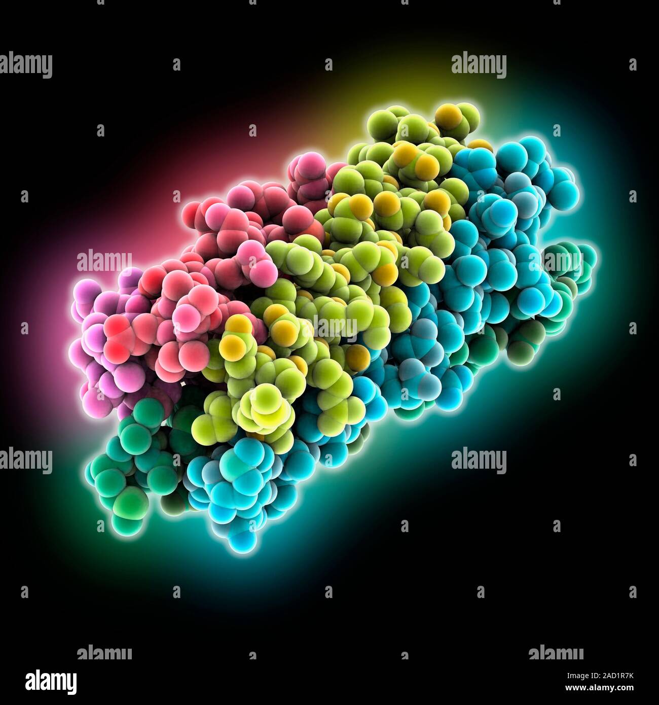 Human rotavirus enterotoxin. Molecular model of the NSP4 (nonstructural ...