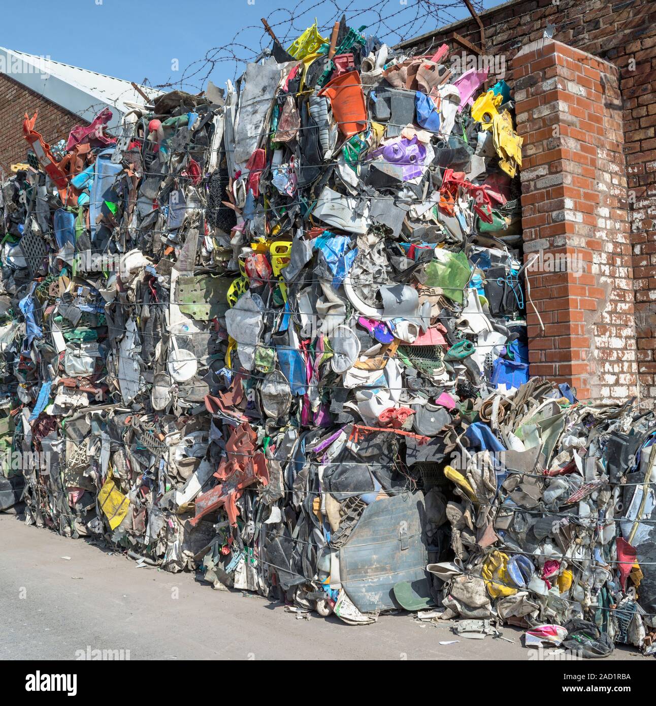 Bundles of plastic material for recycling Stock Photo - Alamy