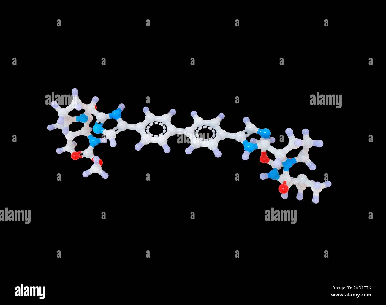 Daclatasvir Drug Molecule Computer Illustration Showing The Structure