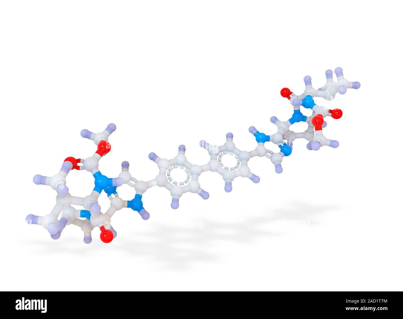 Daclatasvir Drug Molecule Computer Illustration Showing The Structure