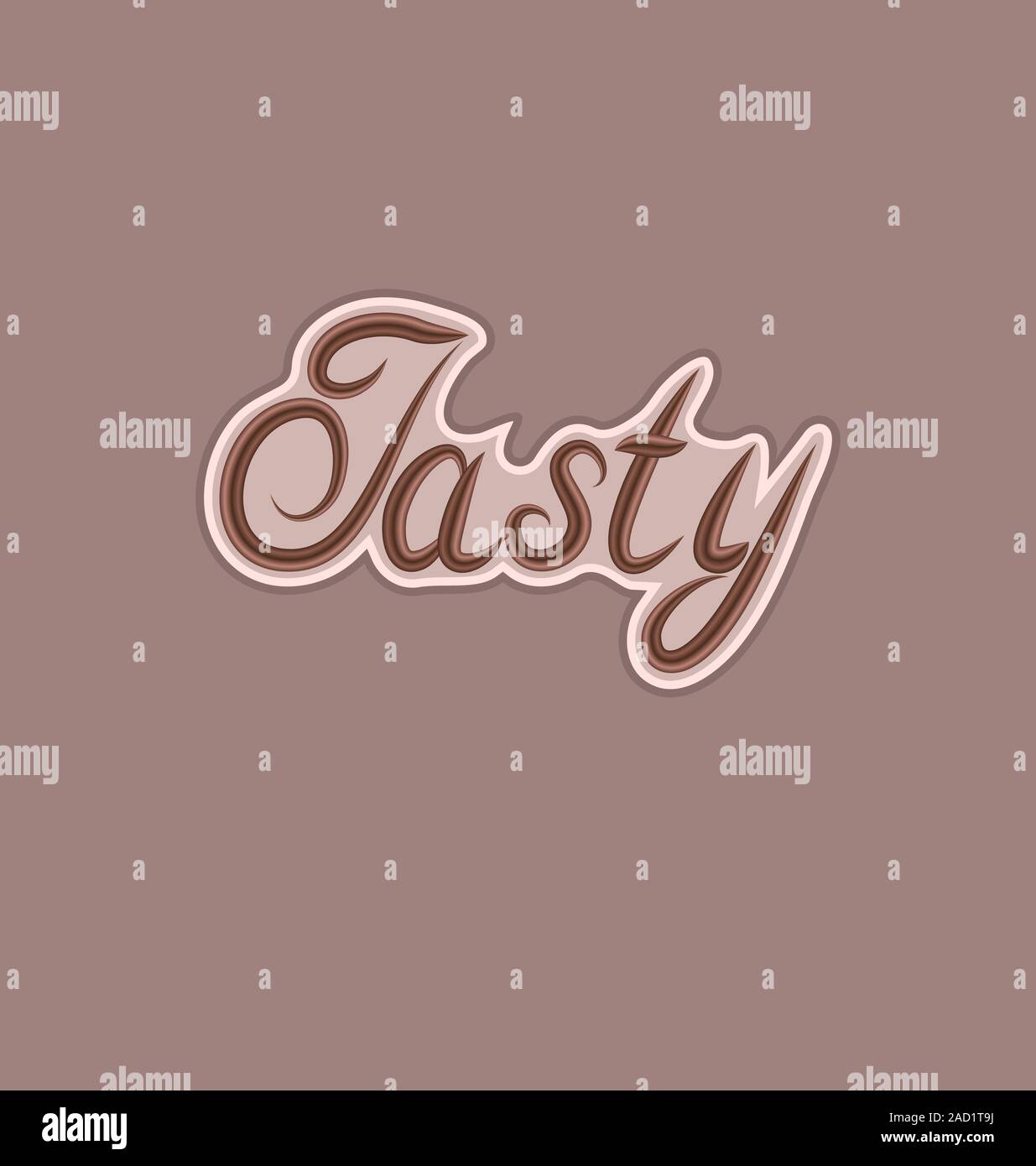 Calligraphic title made of chocolate, design element Stock Photo - Alamy
