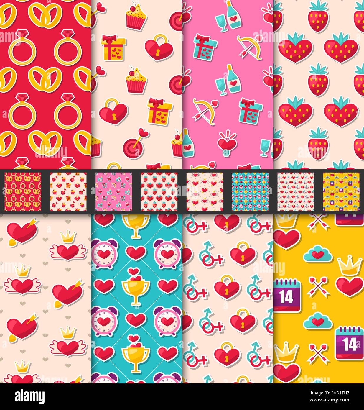 Valentine's day patterns hi-res stock photography and images - Alamy