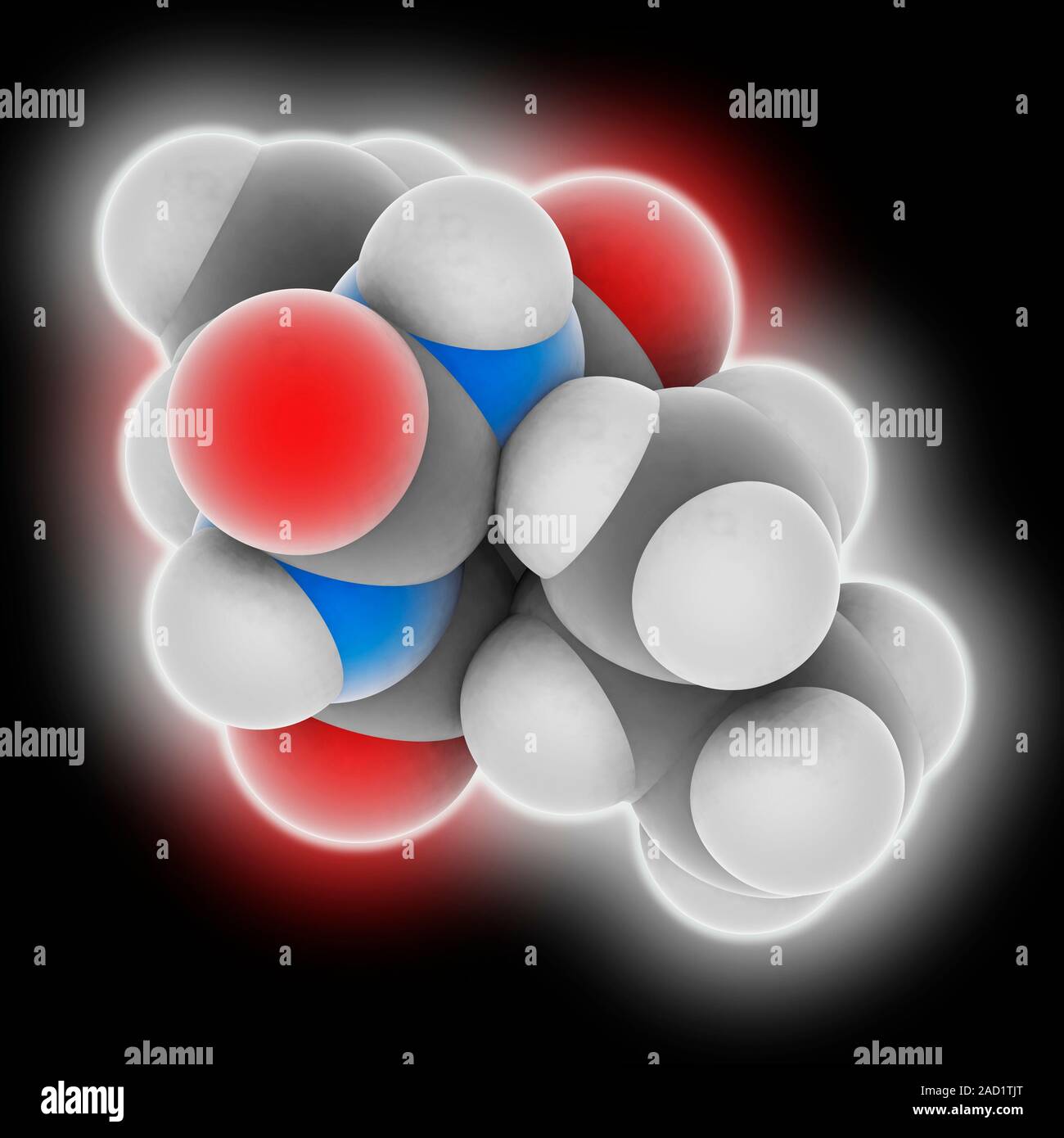 Butalbital. Molecular model of the barbiturate drug butalbital (C11.H16 ...