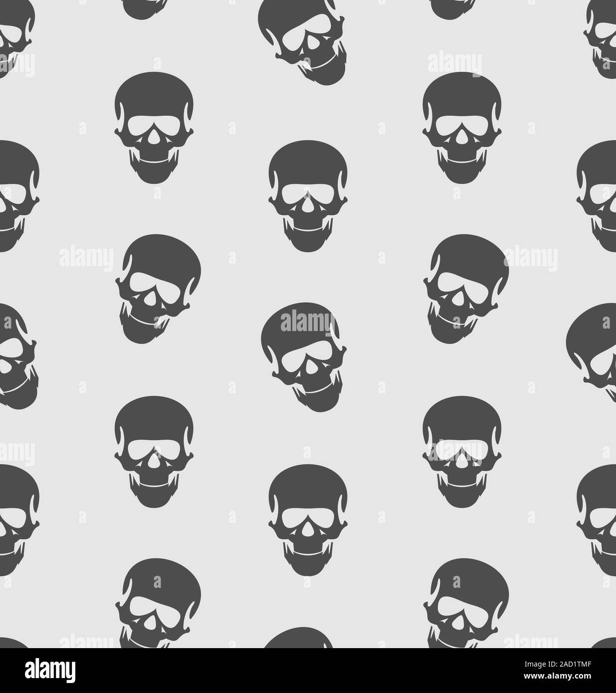 Seamless Texture with Human Skull, Scary Background for Hallowee Stock ...