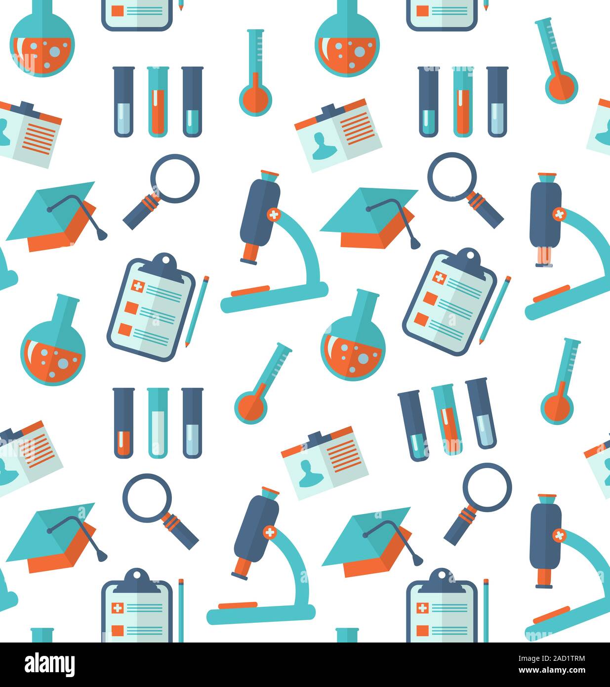 Chemical Seamless Pattern with Different Laboratory Objects Stock Photo ...