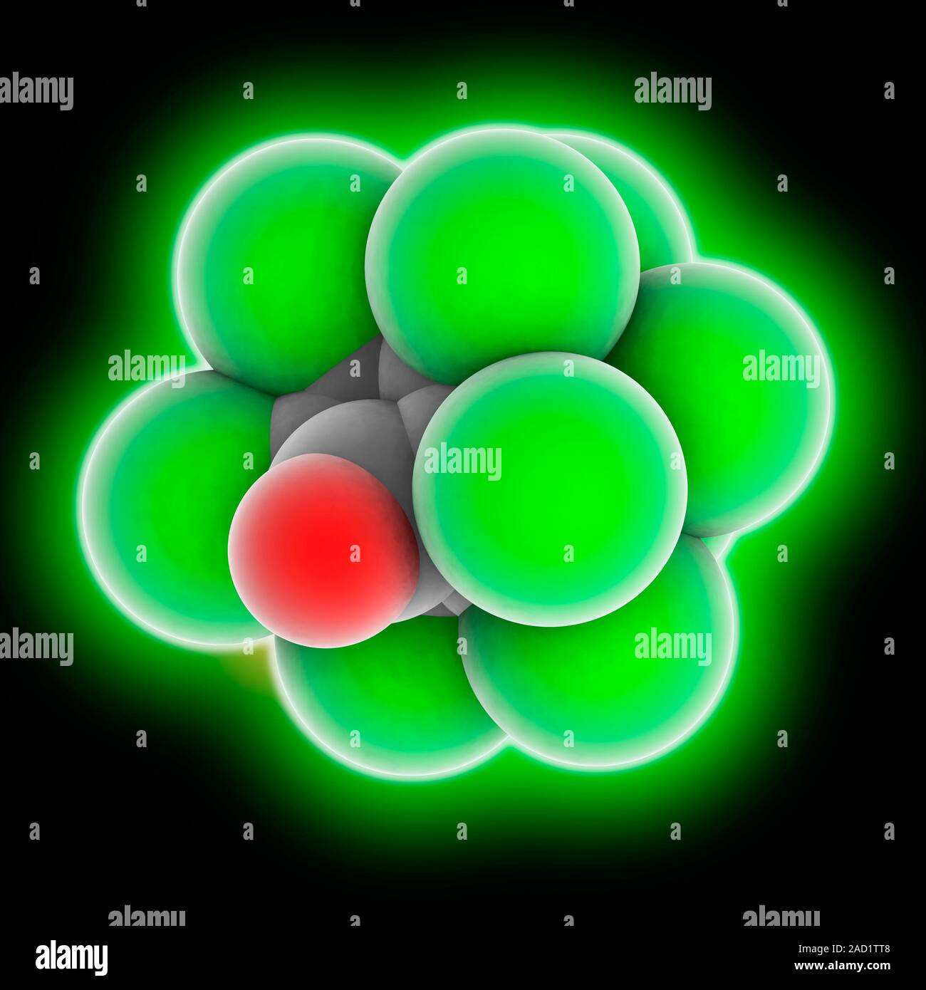 Chlordecone. Molecular model of the organochlorine insecticide ...