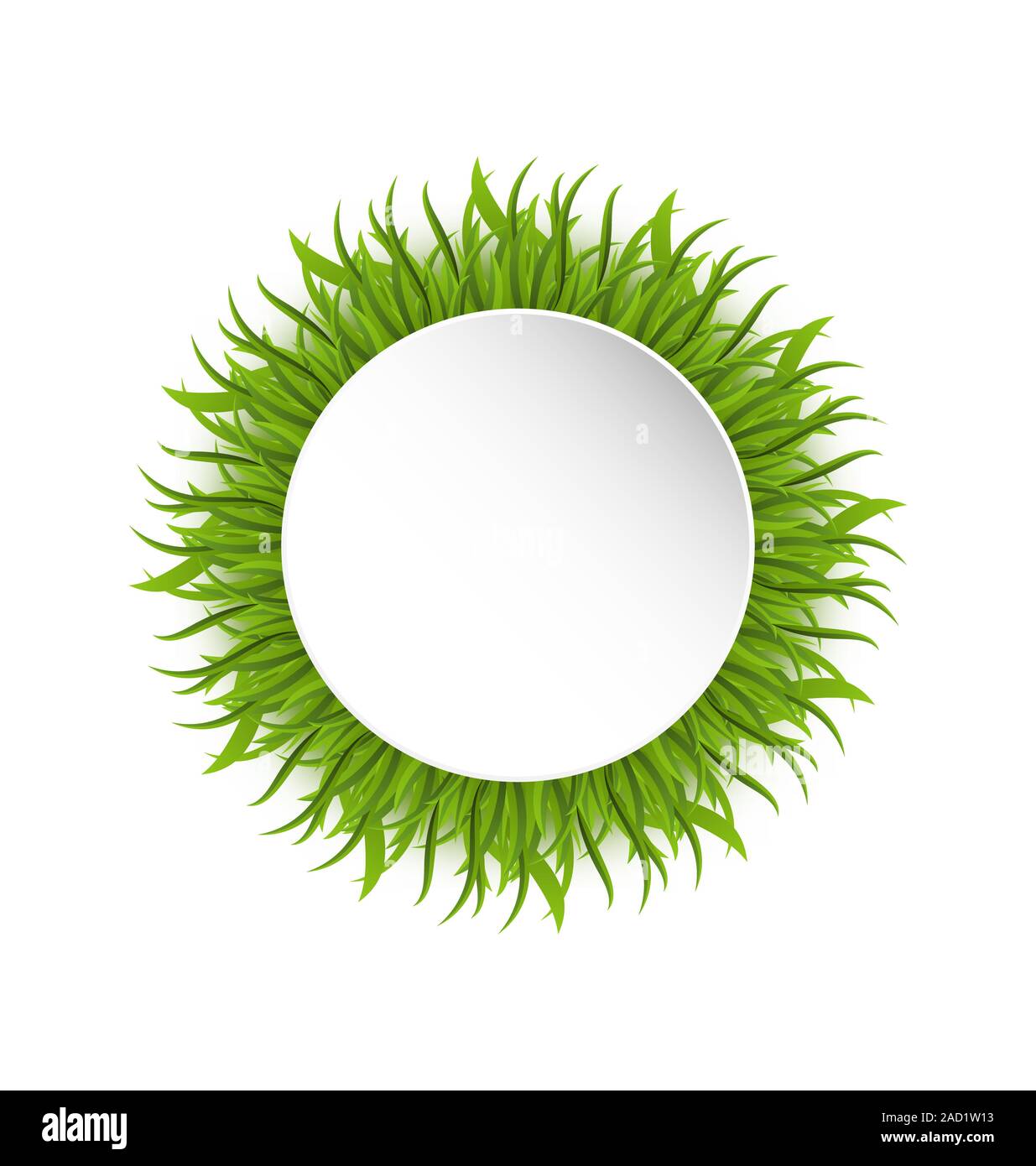 Grass circle frame round Cut Out Stock Images & Pictures - Alamy