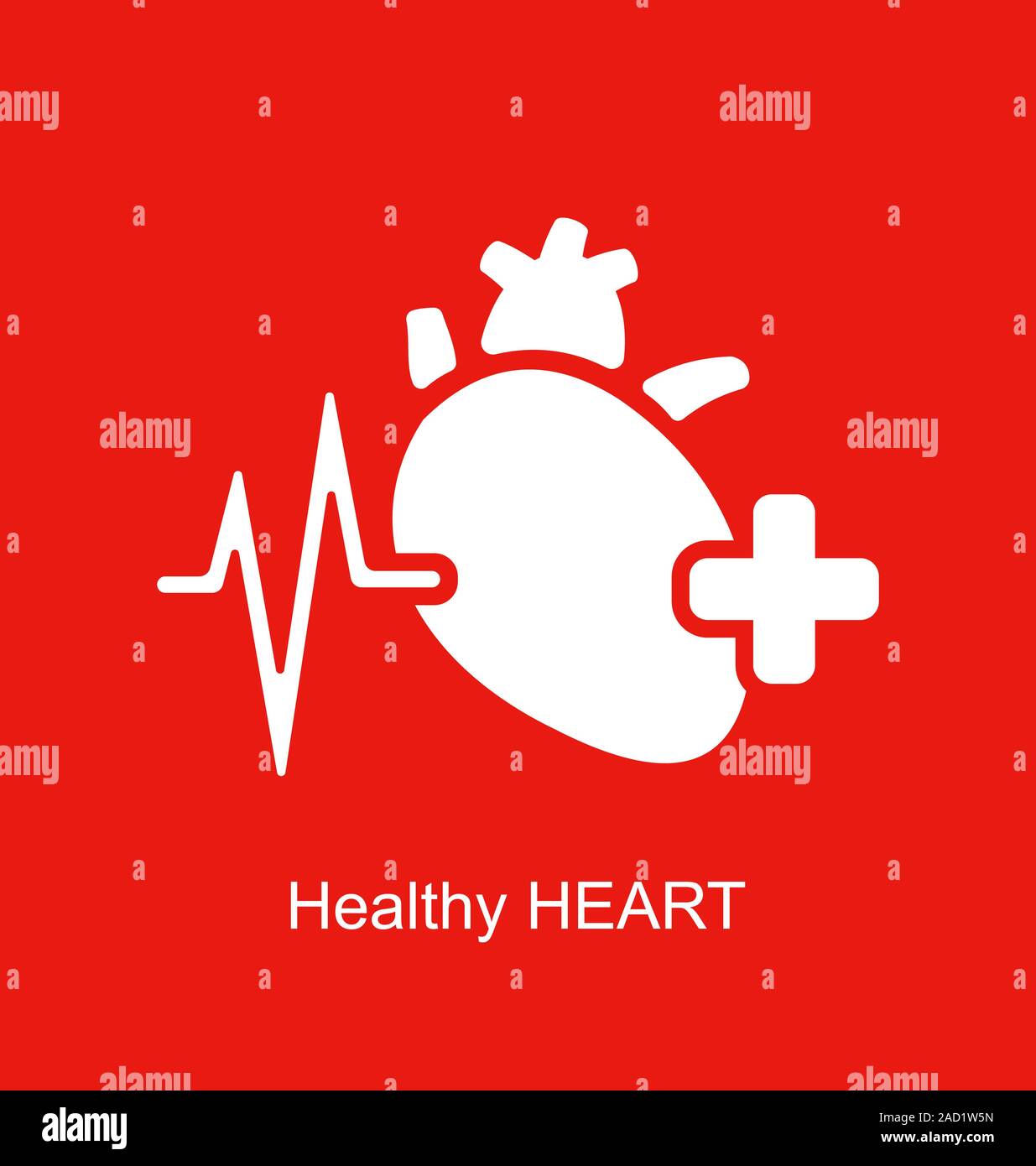 Healthy Heart icon on white background Stock Photo - Alamy