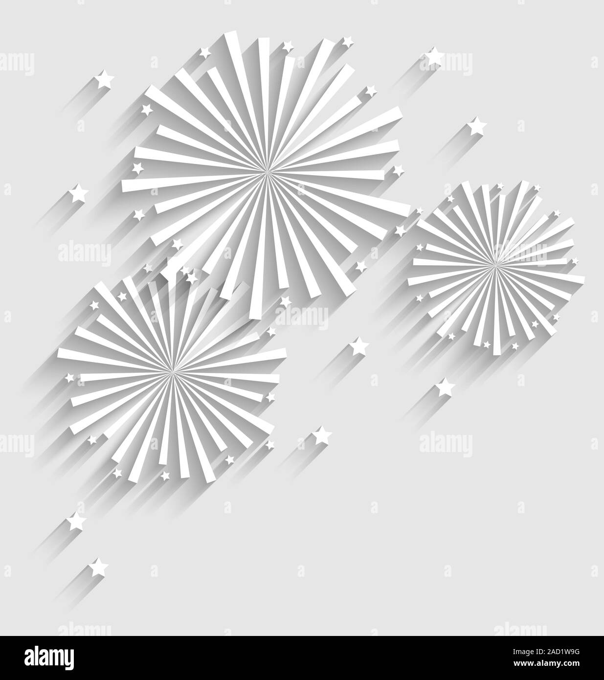 Firework for Holiday Celebration Events, Flat Style Long Shadow Stock ...